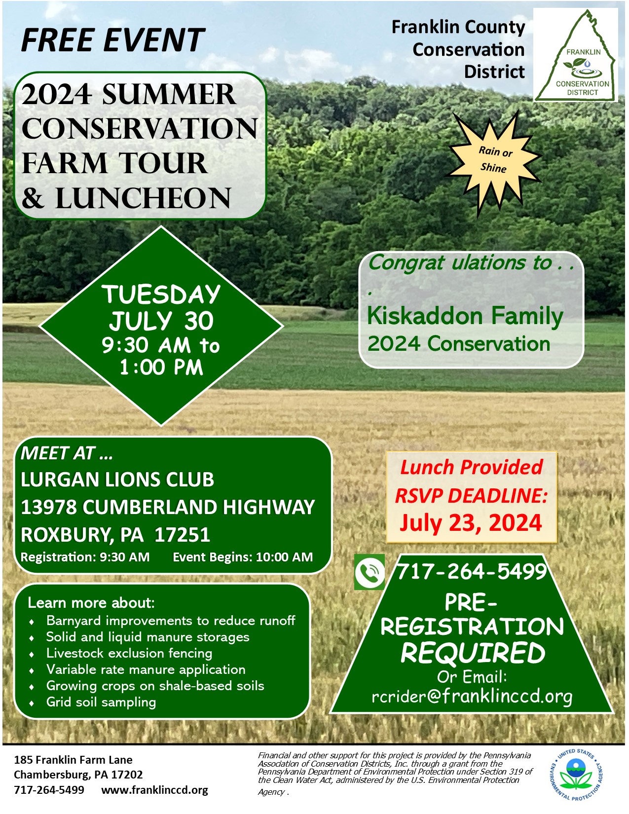 2024 Summer Conservation Farm Tour-7/30/2024 - Franklin County ...
